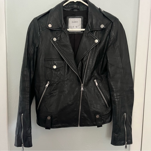 Pull&Bear | Jackets & Coats | Pull Bear Leather Moto Jacket | Poshmark